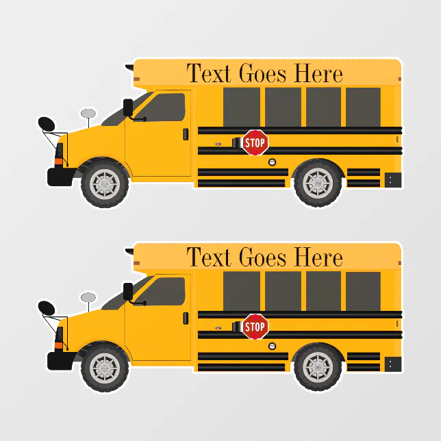 Low Tack School Buses Contour Floor Decal Sticker | Zazzle