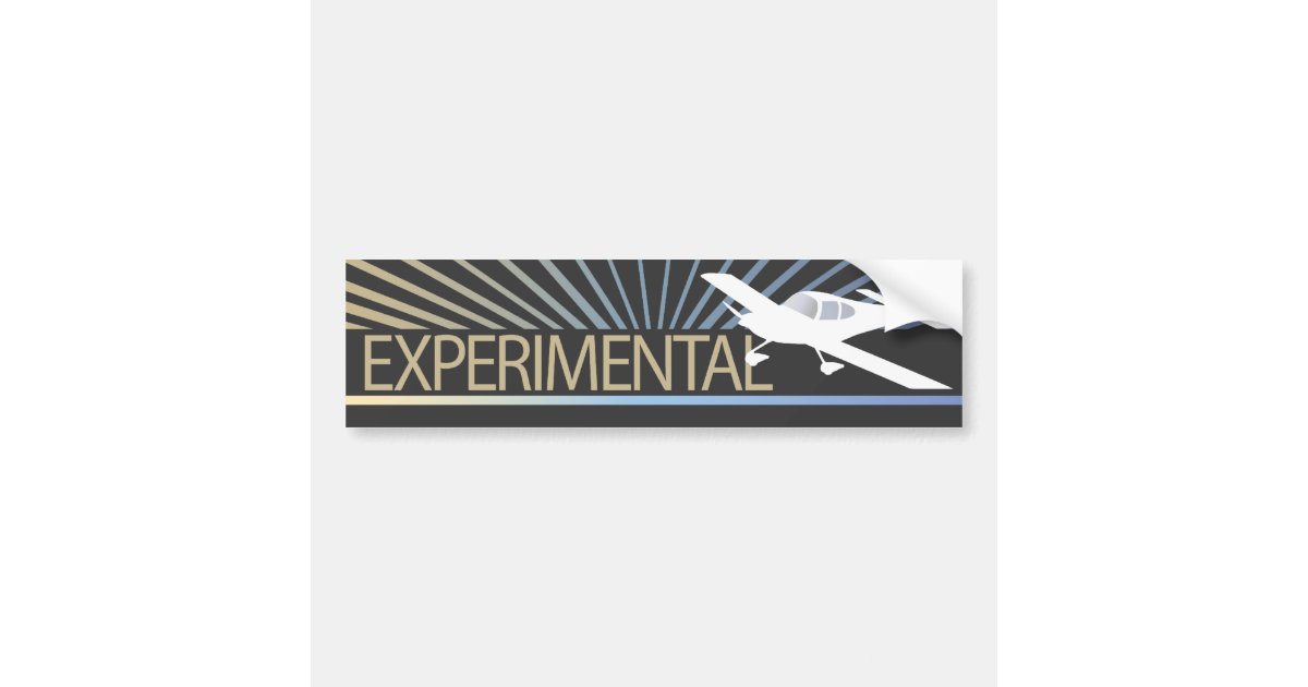 Low Wing Experimental Airplane Bumper Sticker | Zazzle