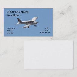 low wing light aircraft business card | Zazzle