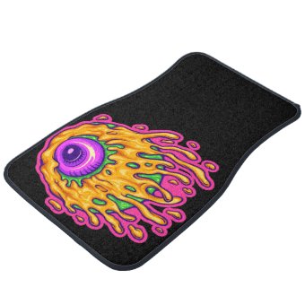 Lowbrow Trippy Drippy Melting Eyeball Car Floor Mat | Zazzle