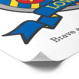 Lowen boys name meaning letter L heraldry kids Poster | Zazzle