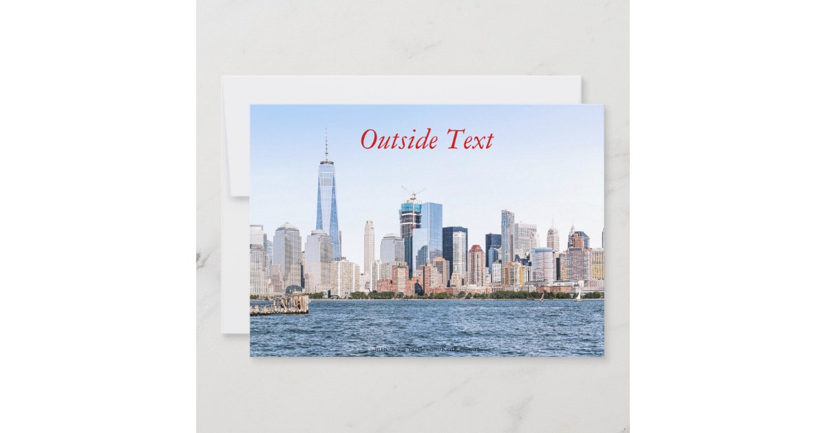 Lower Manhattan Color Sketch Invitation | Zazzle