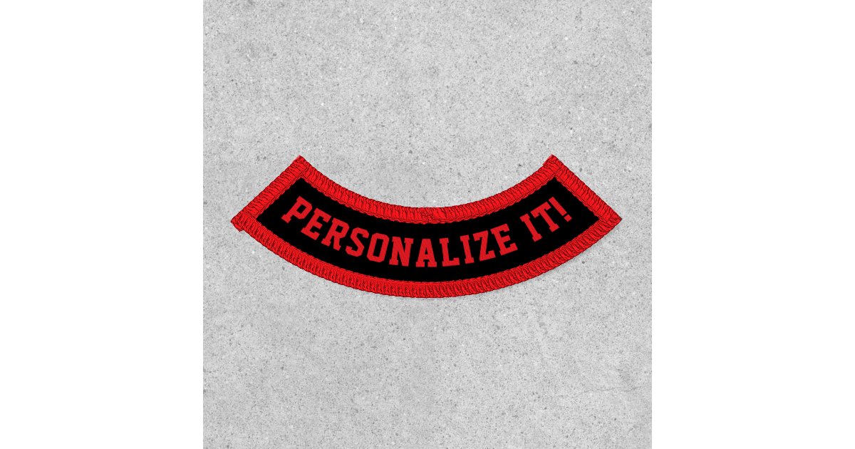 Lower Rocker Red Text Patch | Zazzle