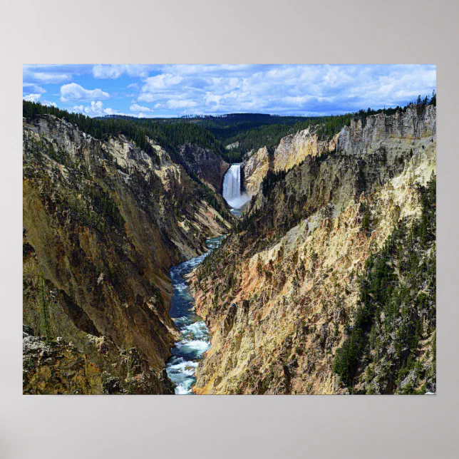 Lower Yellowstone Falls, Yellowstone National Park Poster | Zazzle