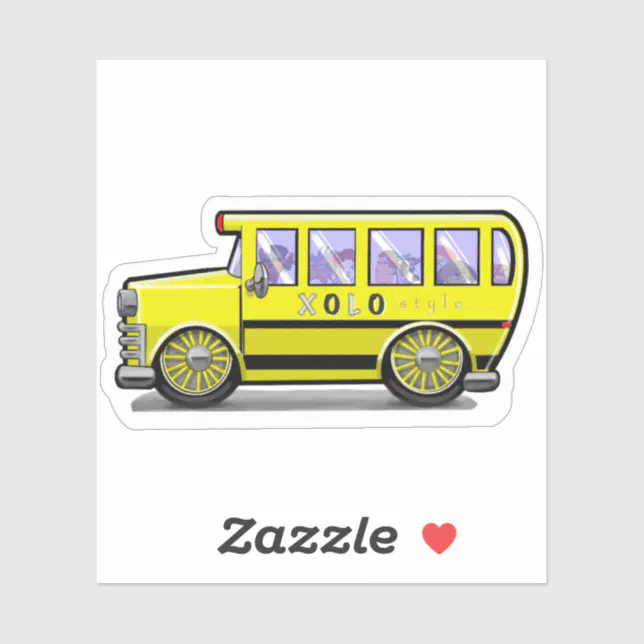 Lowrider bus sticker | Zazzle