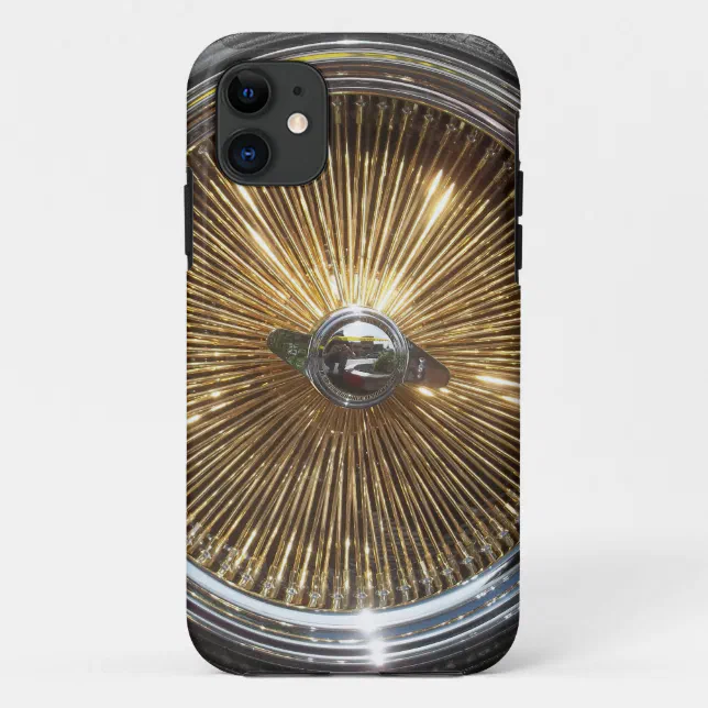 Lowrider Gold Wire Wheels Smartphone Cover | Zazzle