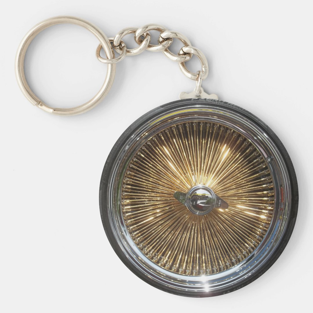 Lowrider Wire Wheels Keychain 2 | Zazzle