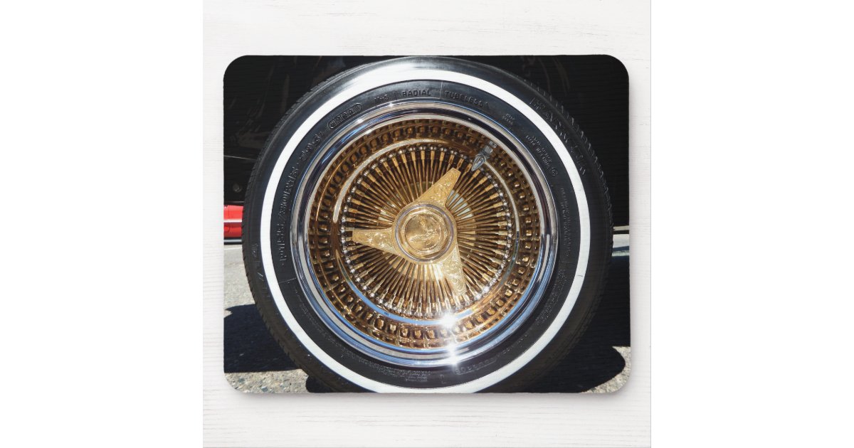 Lowrider Wire Wheels Mouse Pad | Zazzle