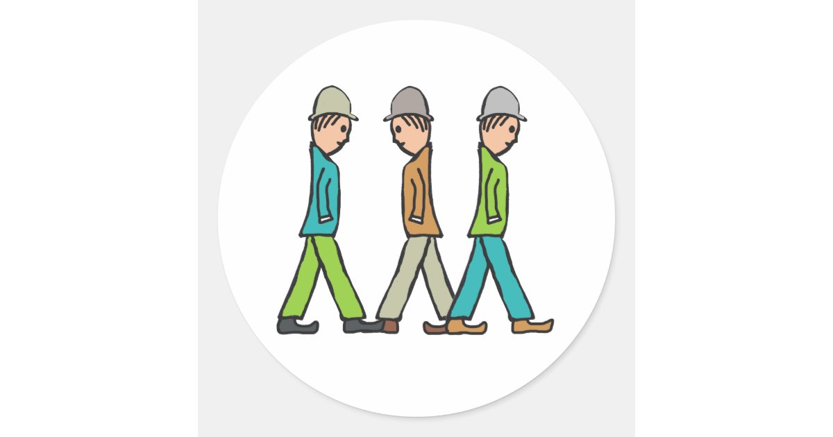 Lowry Matchstick Men Classic Round Sticker | Zazzle