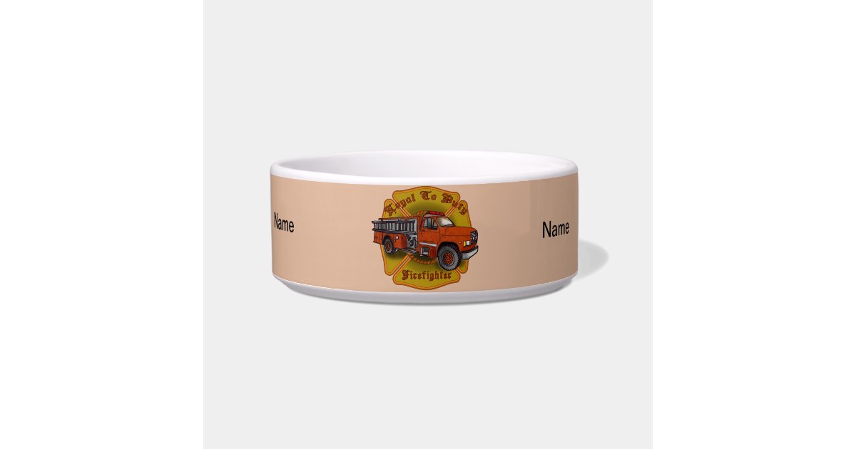 Loyal Firefighter Firetruck Bowl | Zazzle