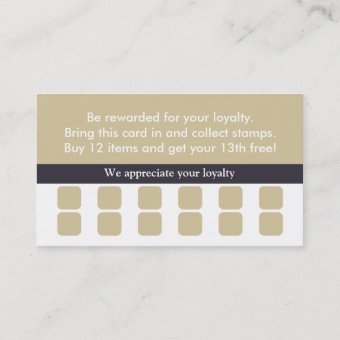Loyalty Business Card Punch Card | Zazzle