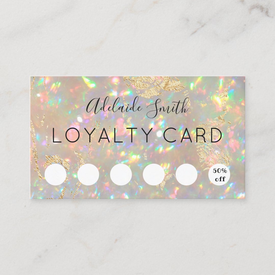 loyalty card brilliant opal | Zazzle