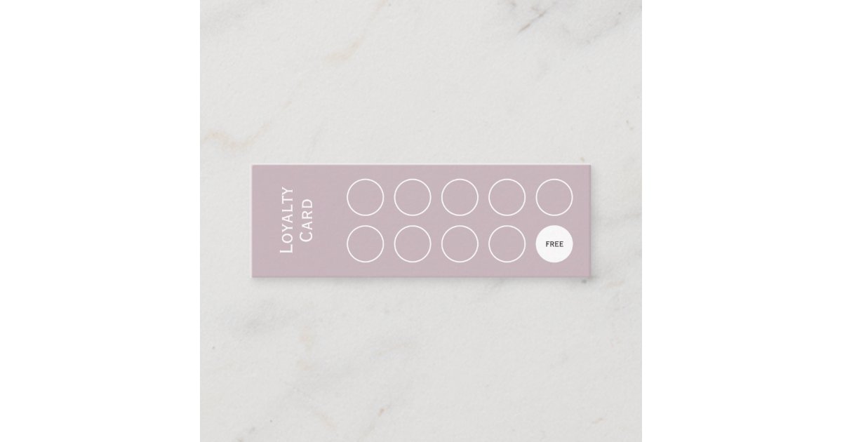 Loyalty Card, Clean and simple, mauve purple | Zazzle