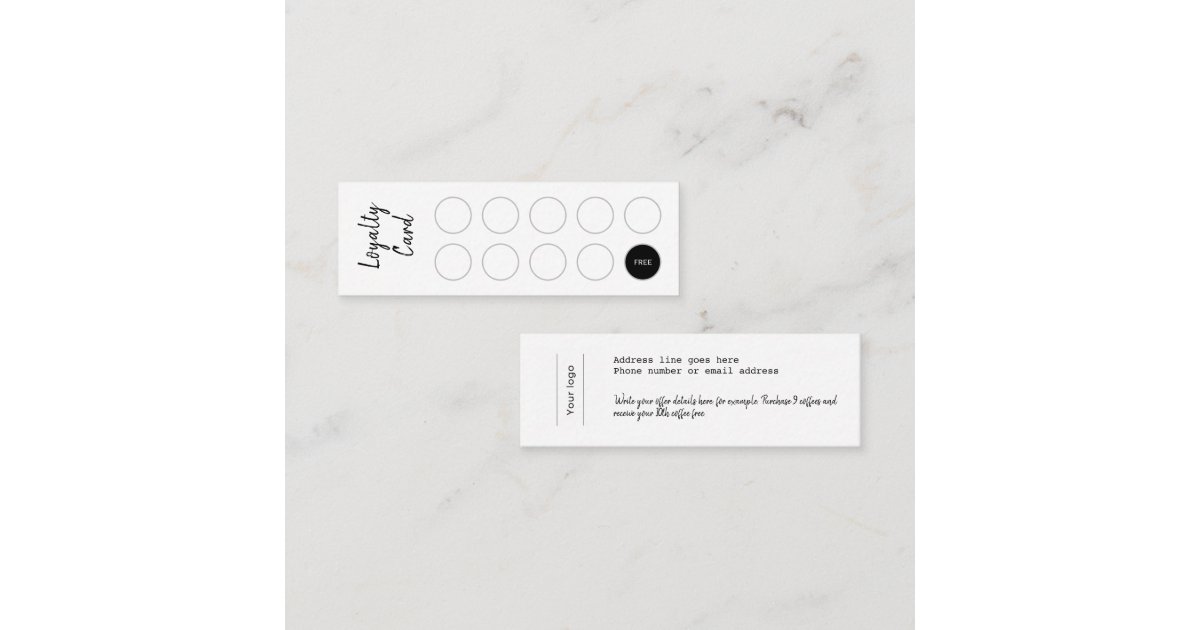 Loyalty Card, Elegant script, clean and simple Card | Zazzle