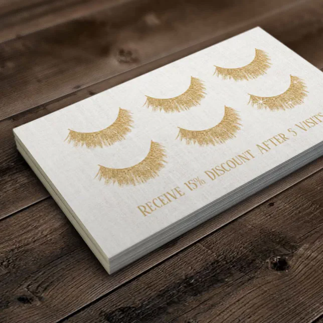 Loyalty Card | Gold Eyelash Extensions Lash Bar | Zazzle