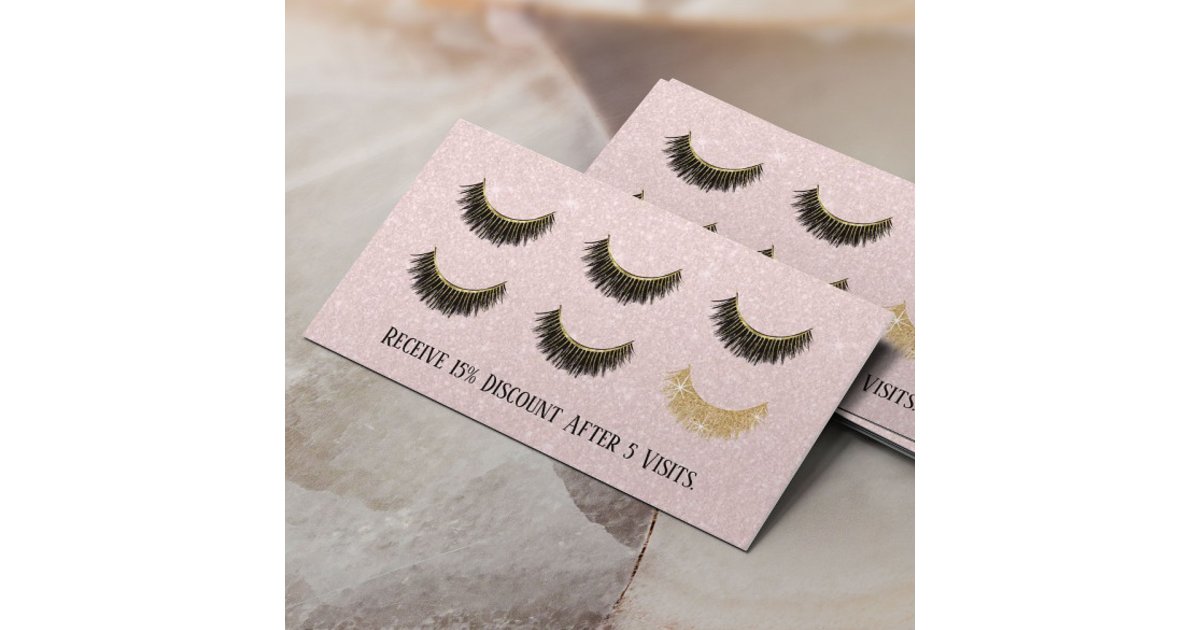 Loyalty Card | Lashes Makeup Artist Blush Pink | Zazzle