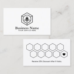 Loyalty Card | Minimalist Honey Bee Logo | Zazzle