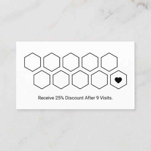 Loyalty Card | Minimalist Honey Bee Logo | Zazzle