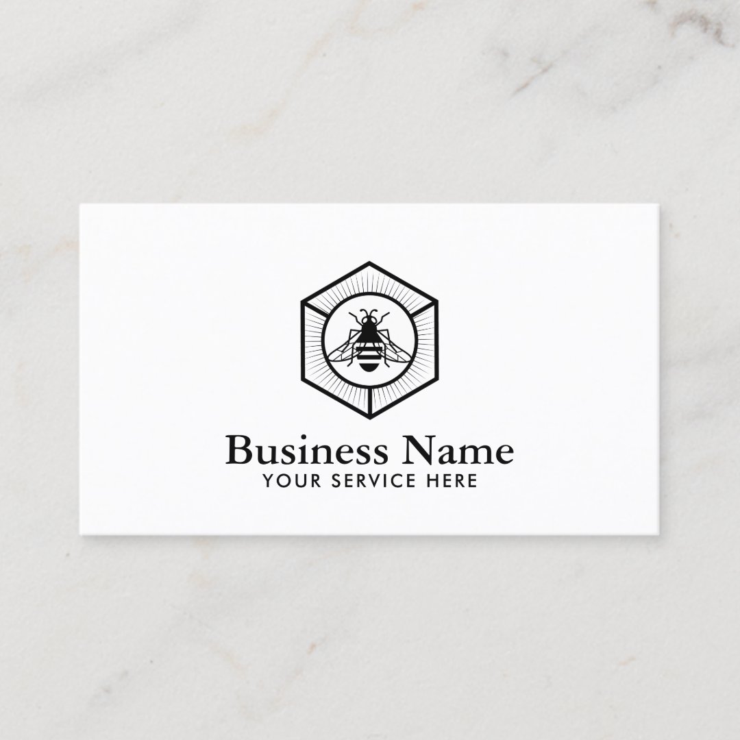 Loyalty Card | Minimalist Honey Bee Logo | Zazzle