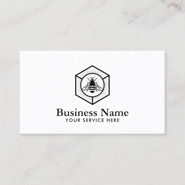 Loyalty Card | Minimalist Honey Bee Logo | Zazzle