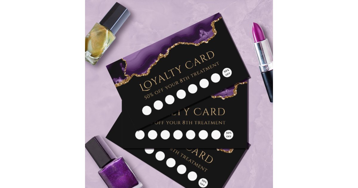 loyalty card purple agate | Zazzle