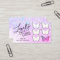 loyalty card purple faux glitter butterfly | Zazzle