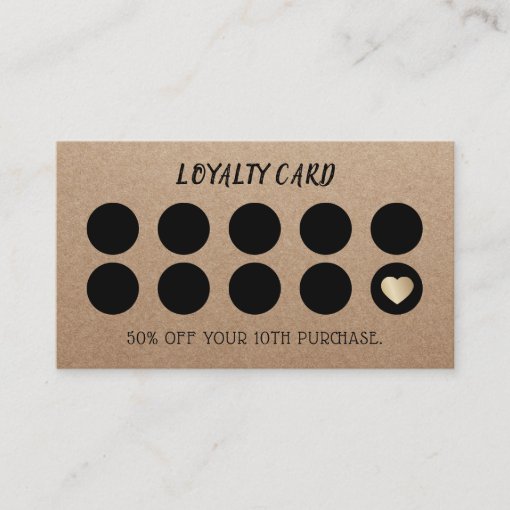 Loyalty Card | Rustic Kraft Handmade Craft | Zazzle