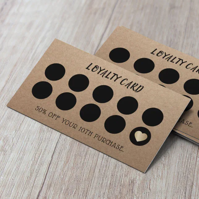 Loyalty Card | Rustic Kraft Handmade Craft | Zazzle