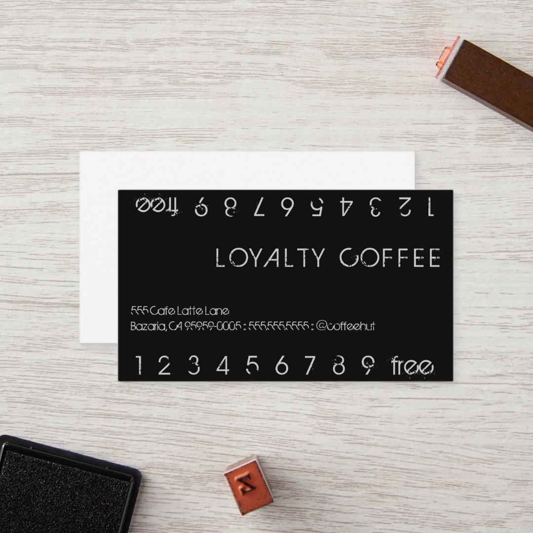 Loyalty Coffee Double Punch Card | Zazzle