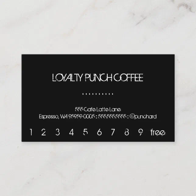 Loyalty Coffee Punch-Card | Zazzle