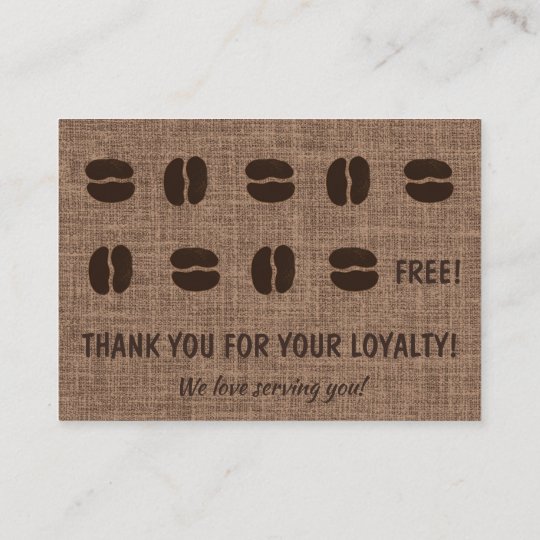 Loyalty Coffee Shop Latte Mug Beans Brown Art Business Card | Zazzle.com
