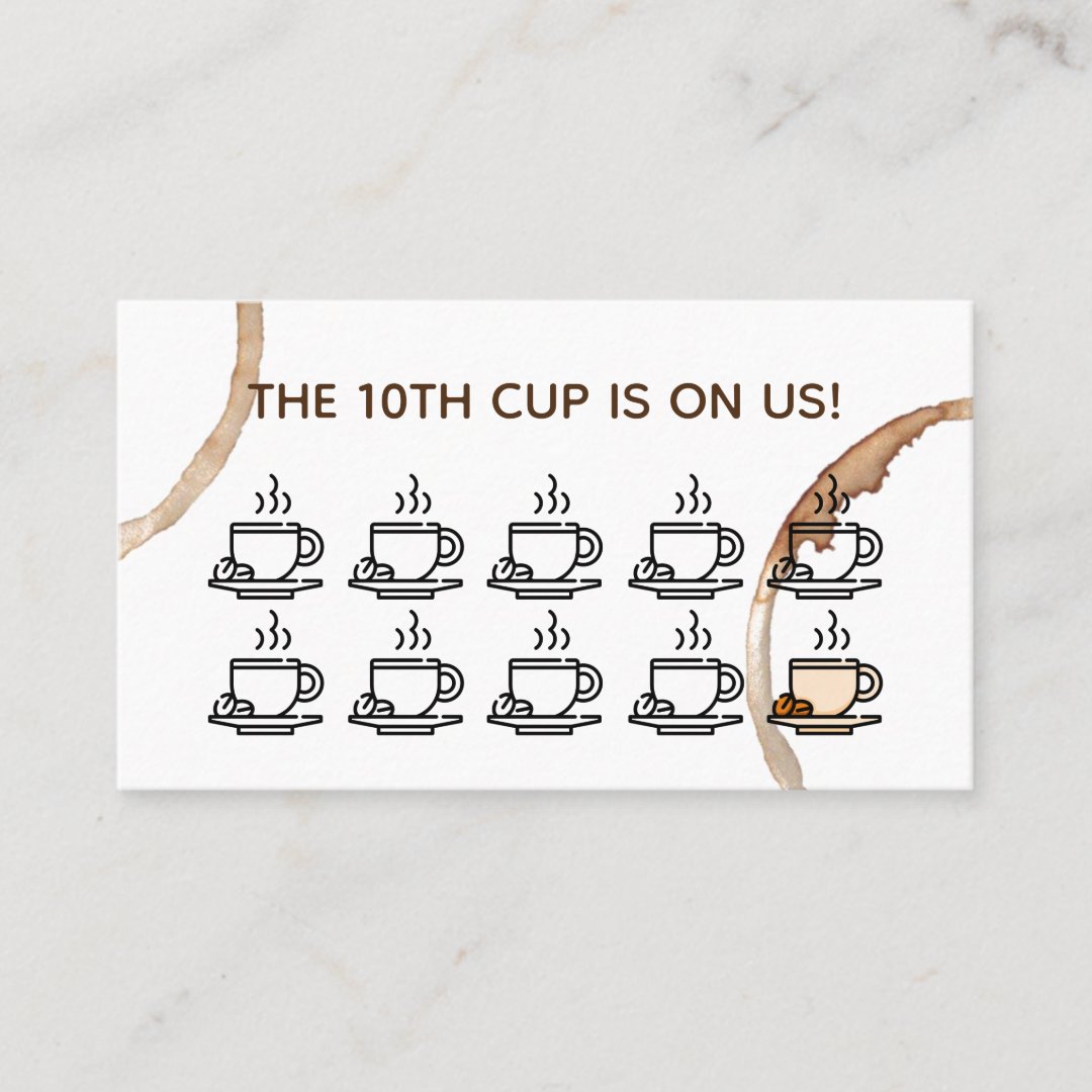 loyalty rewards card coffeeshop cafe | Zazzle
