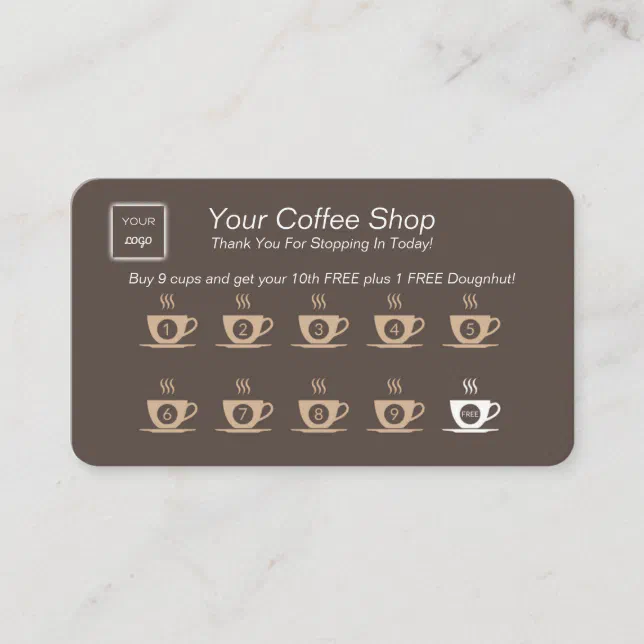 Loyalty Rewards Punch Card - Coffee Shops & Cafe's | Zazzle