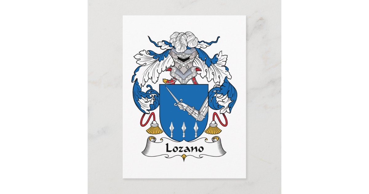 Lozano Family Crest Postcard | Zazzle