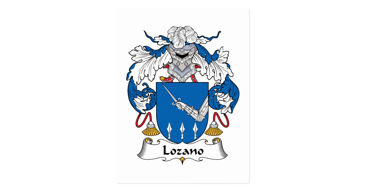 Lozano Family Crest Postcard | Zazzle.com