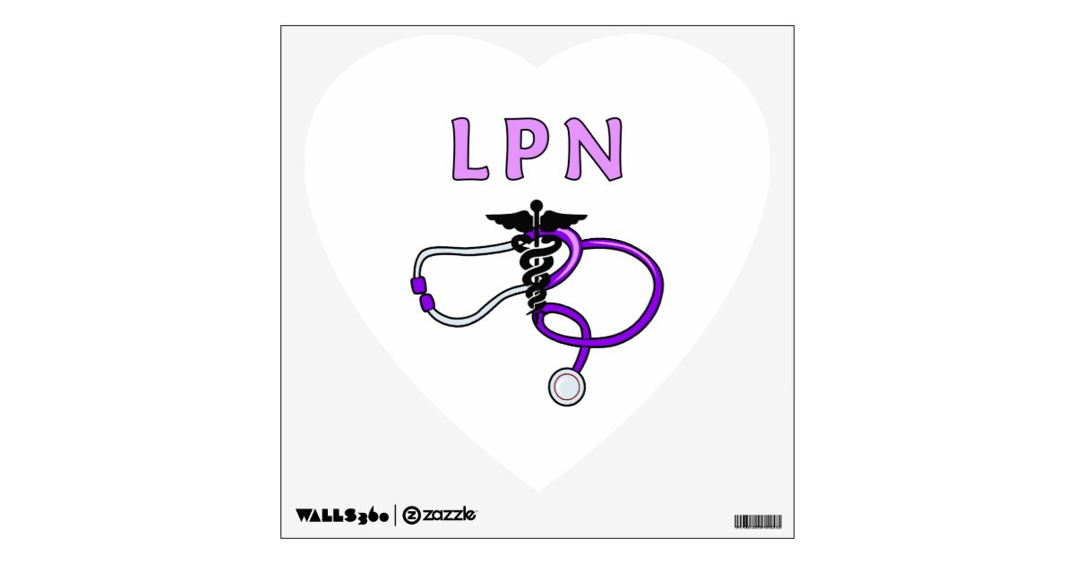 LPN Stethoscope Wall Sticker | Zazzle