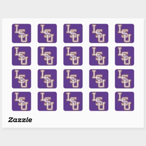 LSU | Baseball Square Sticker | Zazzle