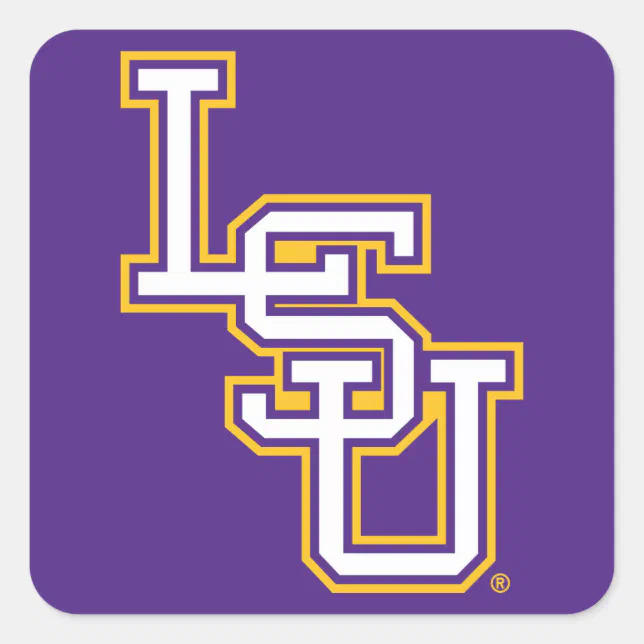 LSU | Baseball Square Sticker | Zazzle