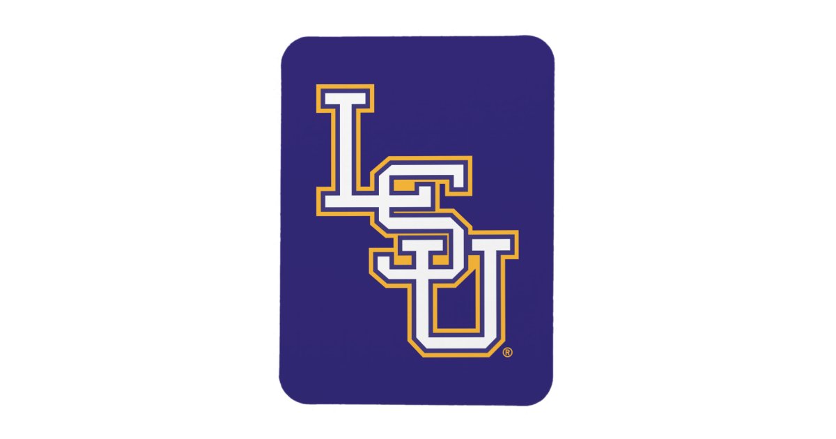 LSU Block Logo Magnet | Zazzle