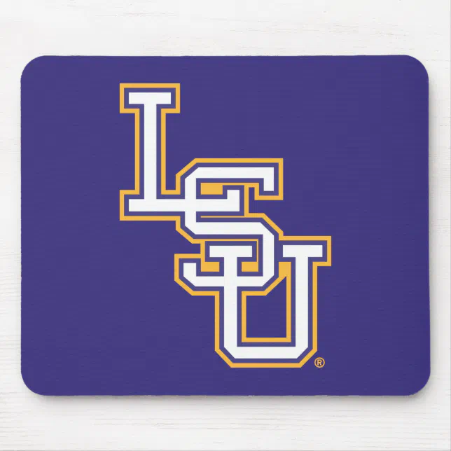 LSU Block Logo Mouse Pad | Zazzle