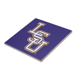 LSU Block Logo Tile | Zazzle