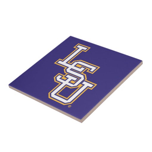 LSU Block Logo Tile | Zazzle