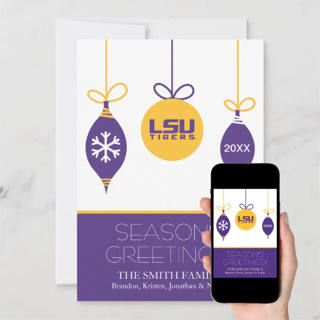 LSU Holiday Card | Zazzle