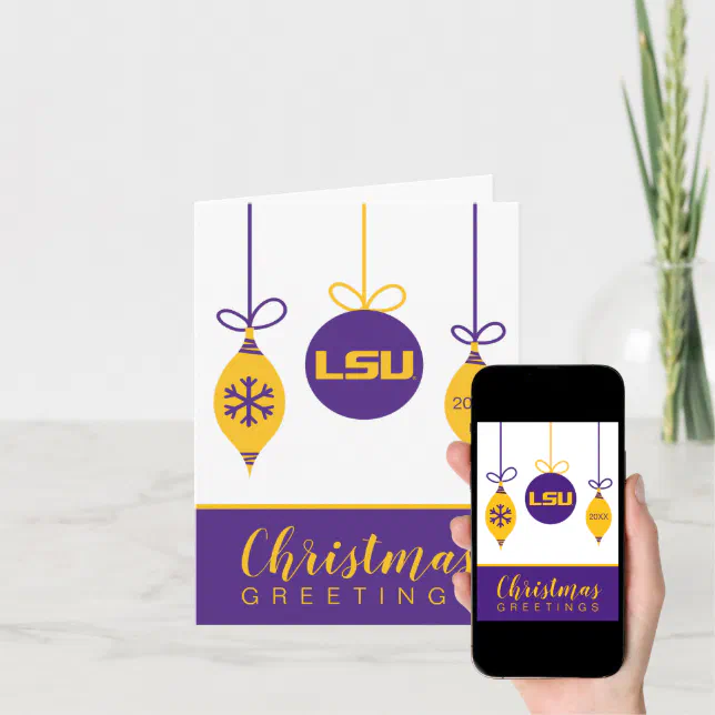 LSU Logo Holiday Card | Zazzle
