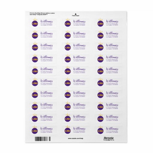 LSU Logo Label | Zazzle