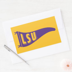 LSU Pennant Flag | Louisiana State 4 Rectangular Sticker | Zazzle