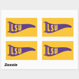 LSU Pennant Flag | Louisiana State 4 Rectangular Sticker | Zazzle