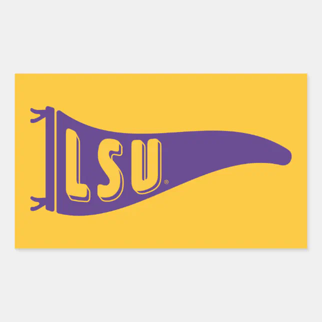 LSU Pennant Flag | Louisiana State 4 Rectangular Sticker | Zazzle