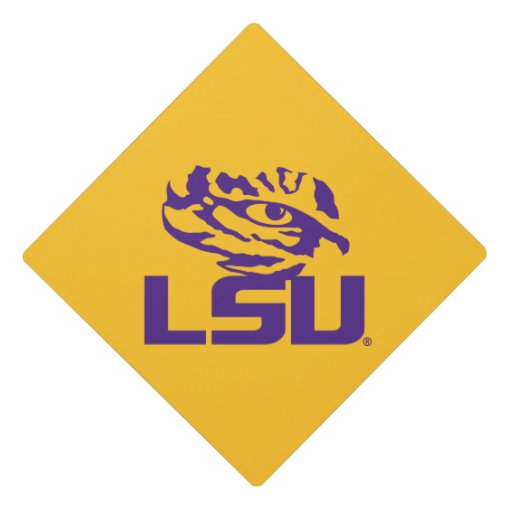 LSU Purple Graduation Cap Topper | Zazzle