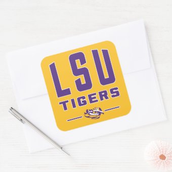 LSU Tigers | Louisiana State 4 Square Sticker | Zazzle